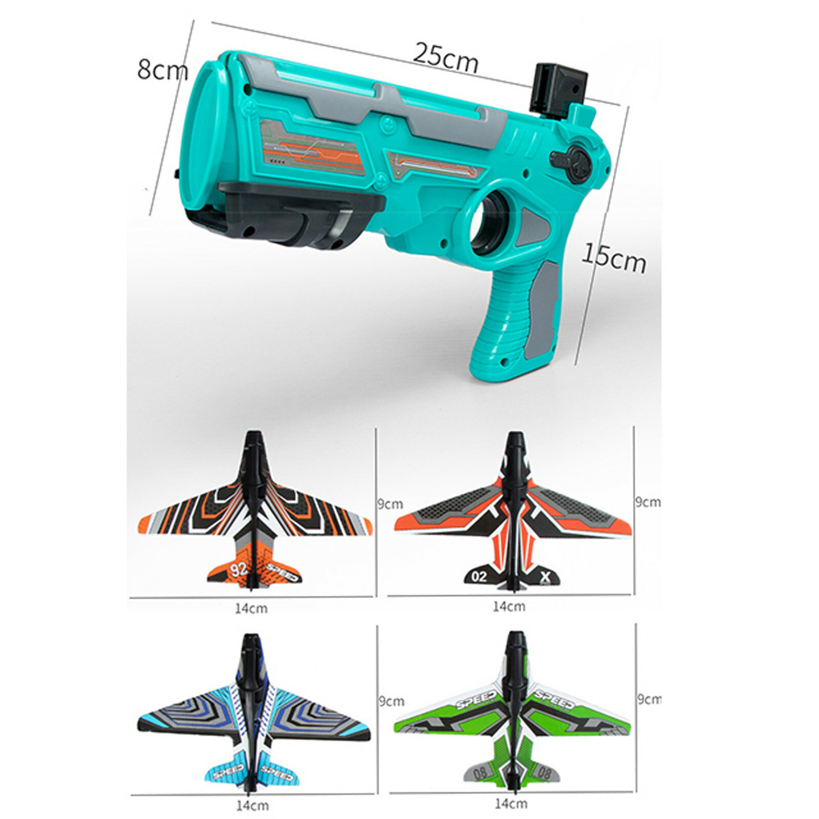 2PC Bubble Catapult Plane One-Click Ejection Model Foam Airplane ...