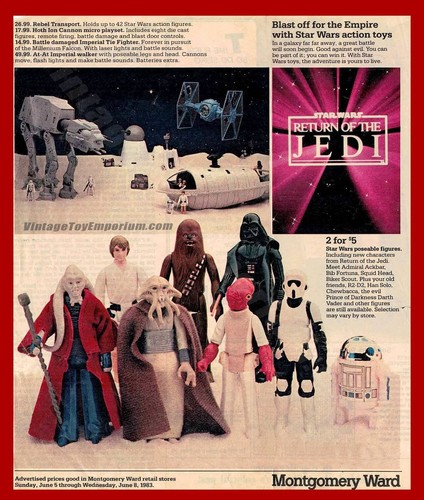 Vintage Star Wars Toy Ad Catalog Print Art Print 11 Mil High Gloss ...