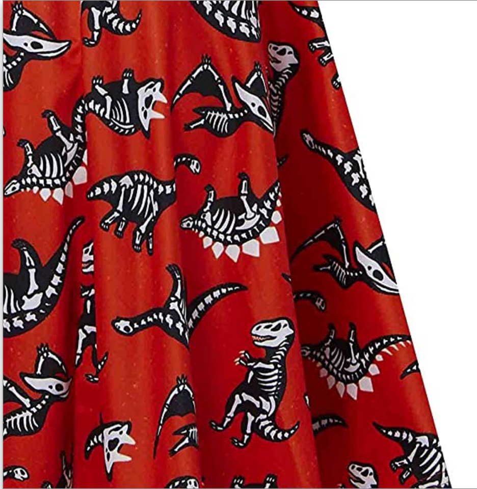 Little Girls Novelty Cute Dino 3/4 Sleeve Dress for Halloween Dress up ...