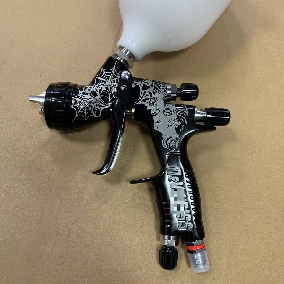 Black Spider Carve Spray Gun TE20 1.3mm Nozzle LVMP Paint Tool for ...