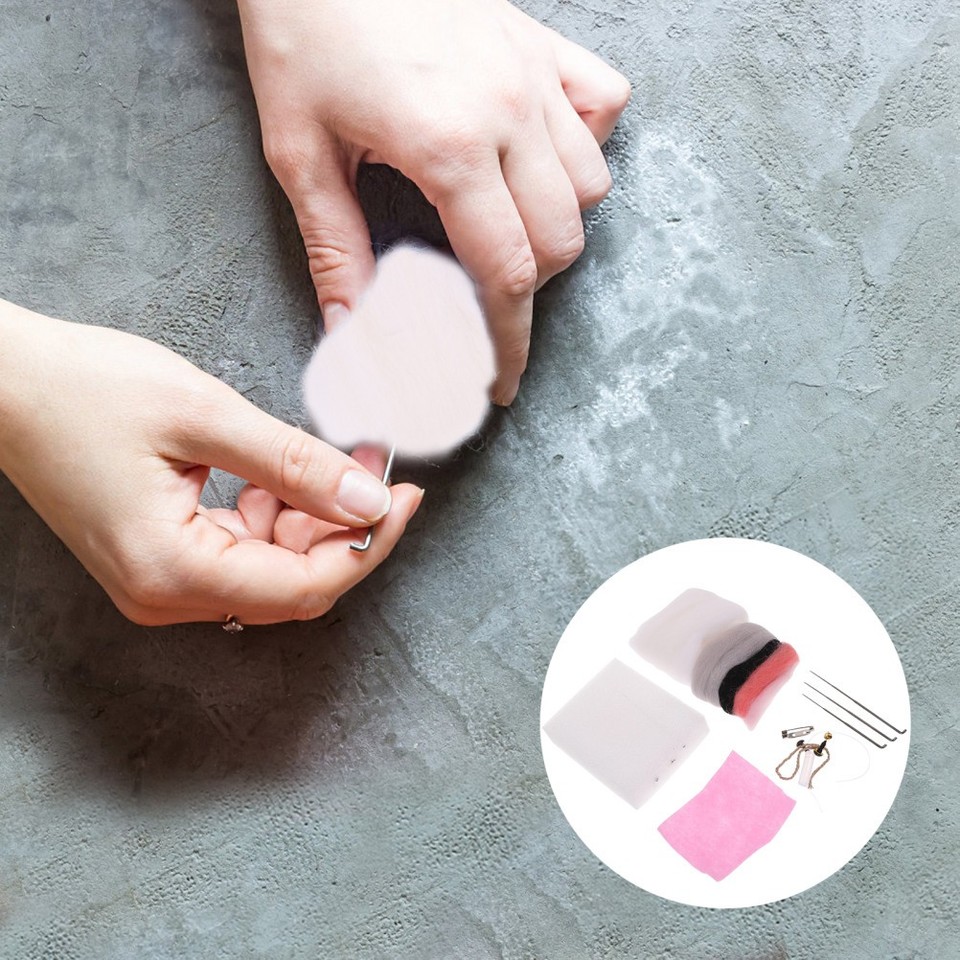 1 Set Girl Felted Animal Toy Felting Needle Set Lovely Cat Felting Kit ...
