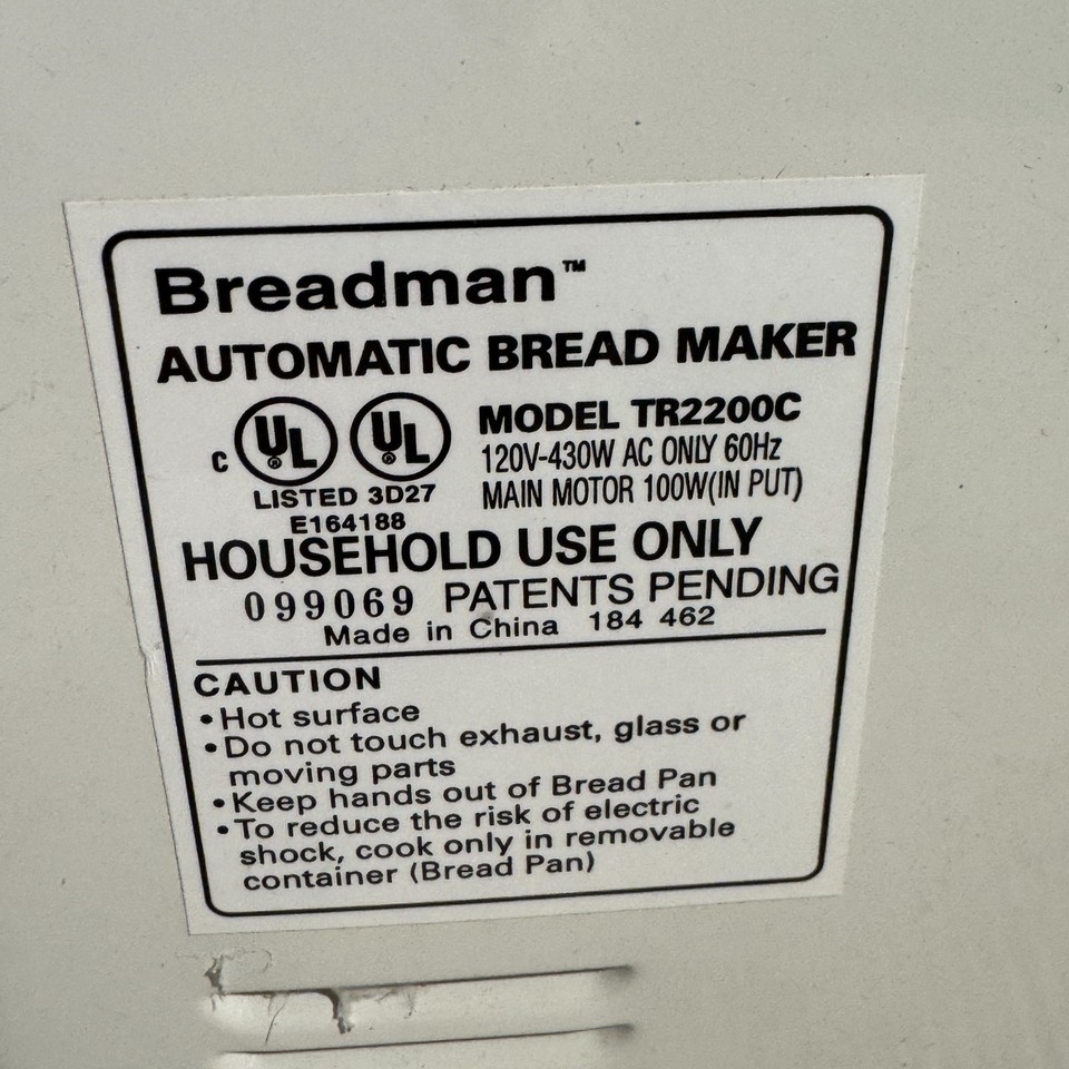 Breadman Ultimate TR2200C Bread Machine Maker Baking Automatic | eBay