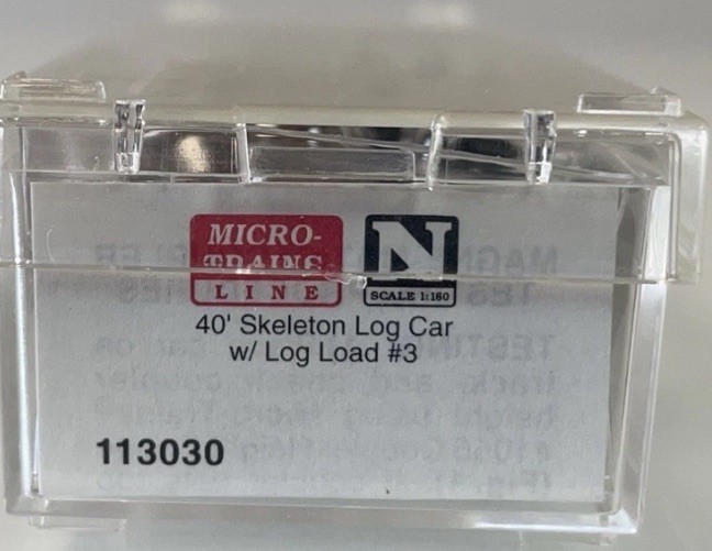 Micro Trains N Scale 113030 40’ Skeleton Log Car with Load C49113 | eBay