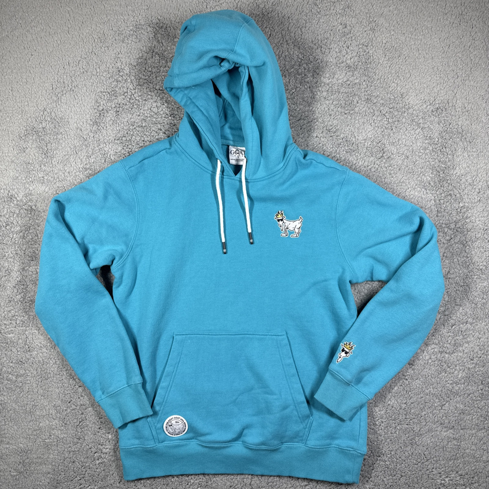 GOAT USA Embroidered Chest Logo Men's Pullover Hoodie… - Gem