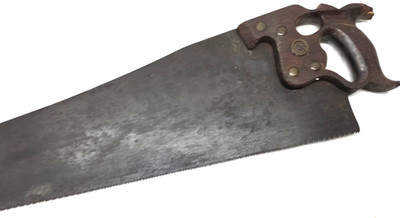 Vintage Disston 28" Blade Rip Saw Skew Back Thumbhole Hand Saw 7 Teeth ...