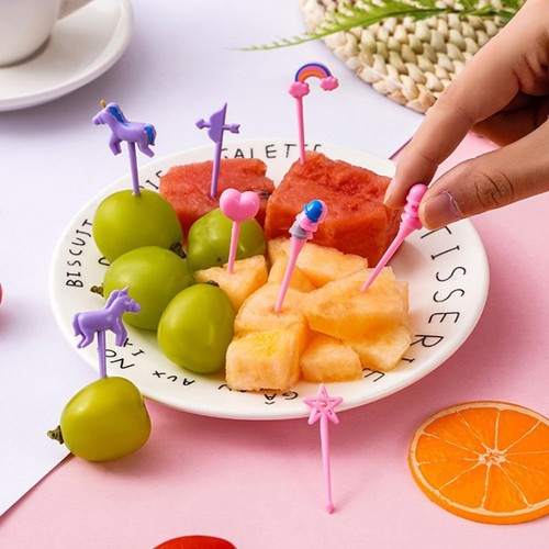 Mini Food Fruit Fork Set Kid Cute Bento Box Decor Dessert Forks Dessert Pi-wf_W | eBay