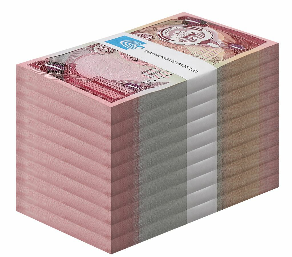 1000 Kuwaiti Dinar Kuwaiti Dinar Banknote In Hand. — Stock Photo