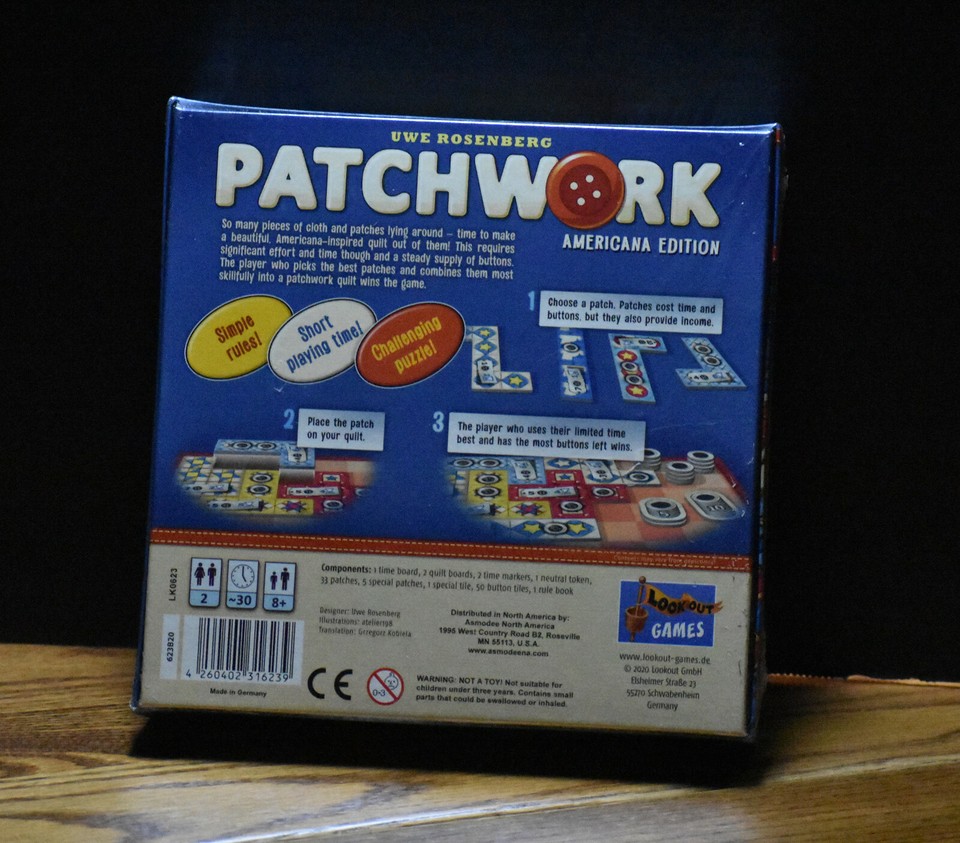 Lookout Games- Patchwork: Americana Edition Game | eBay