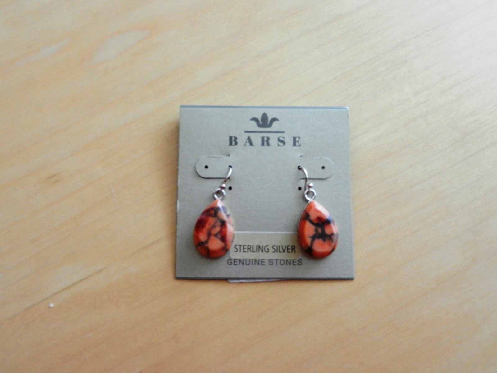 Barse Genuine Sterling Silver and Red Howlite Earrings MSRP $48 | eBay