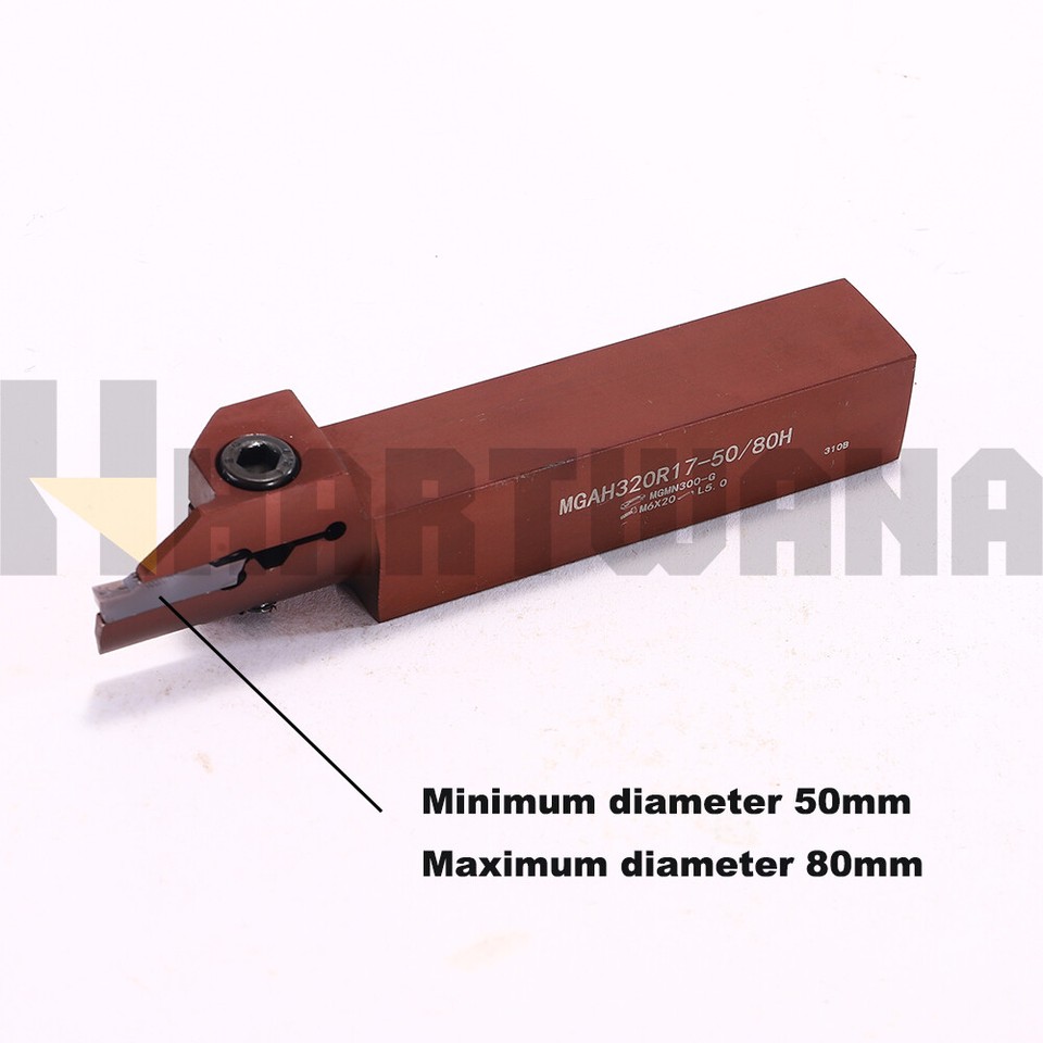 Lathe Grooving Holder Face Grooving Tool 50/80 With Carbide Inserts ...