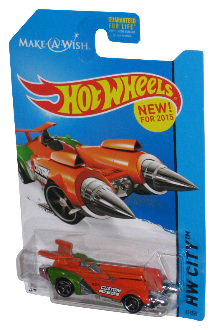 Hot Wheels HW City (2015) Make A Wish Orange Ollie Rocket Toy Car 41/ ...