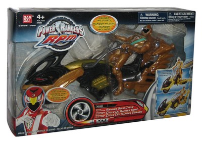 Power Rangers RPM Gold Figure & Cycle (2009) Auxiliary Trax Racing ...