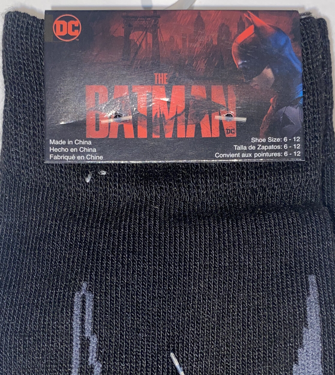 The Batman Crew Socks 2 Pair Men's 6-12 Black Gray w ? Riddler Dark ...