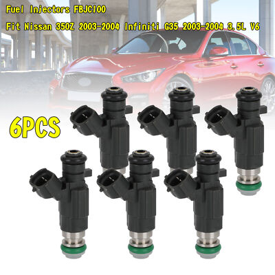 6PCS Fuel Injectors FBJC100 Fit Nissan 350Z 03-04 Fit Infiniti G35 2003 ...