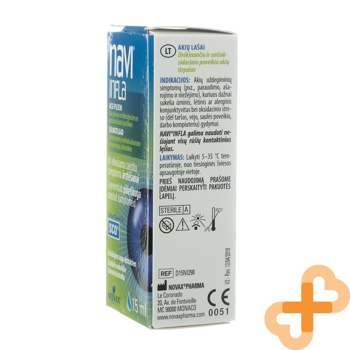NAVI INFLA Eye Drops 15 ml Reduces Eye Redness Tearing and Itching ...