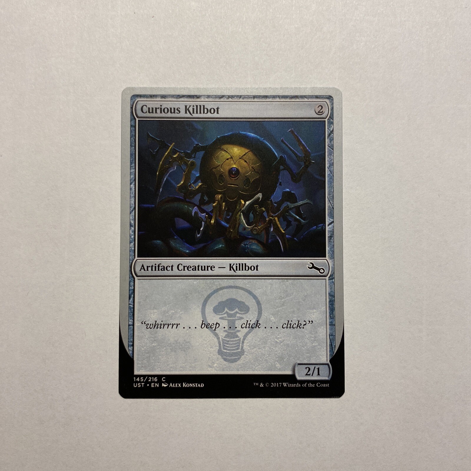 CURIOUS KILLBOT UNSTABLE MTG COLORLESS ARTIFACT CREATURE COMMON NM | eBay