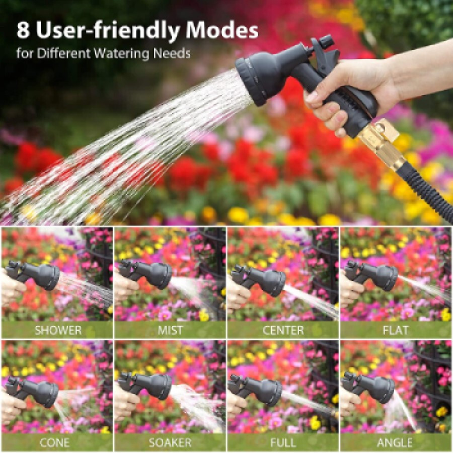Liberty Expandable Flexible Premium Garden Hose 50 Feet with Adjustable ...