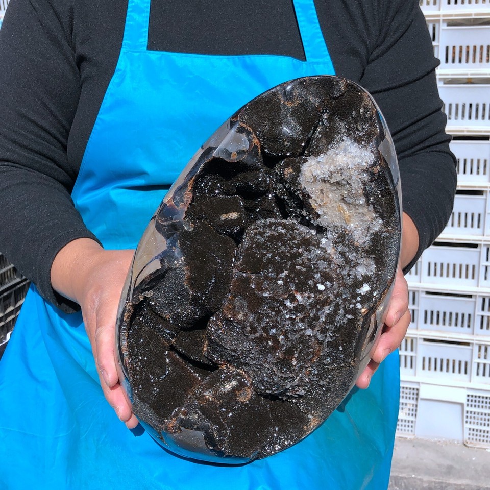 21.45LB Natural Turtle Back Hole Dragon Crystal Crack Gem Reiki ...