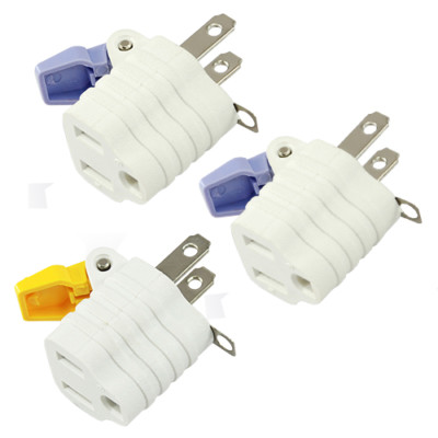 Conntek NEMA 1-15P to 5-15P Two Prong Grounding Snap Pop Adapters (3 ...