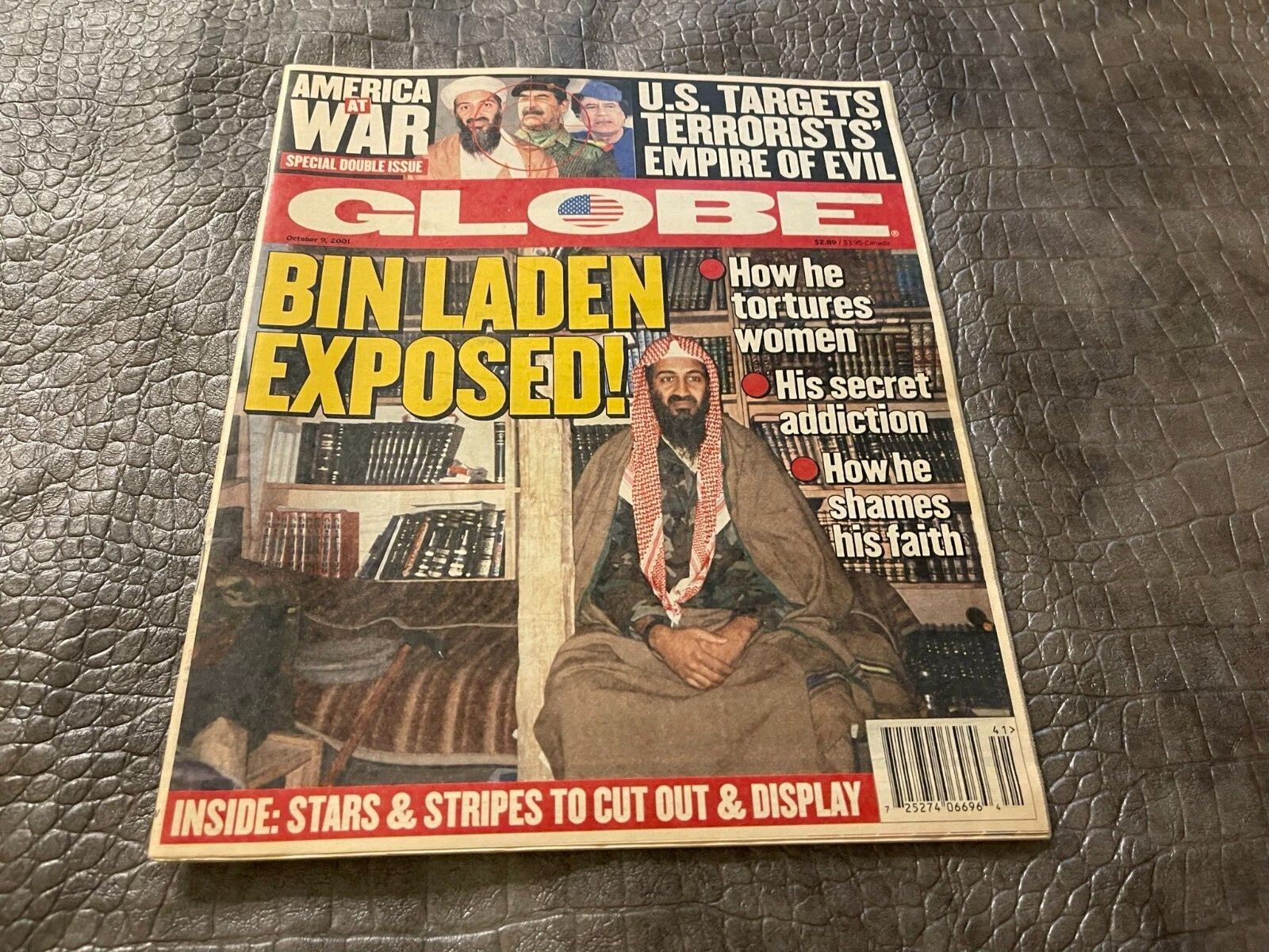 OCTOBER 9 2001 GLOBE vintage gossip tabloid magazine BIN LADEN | eBay