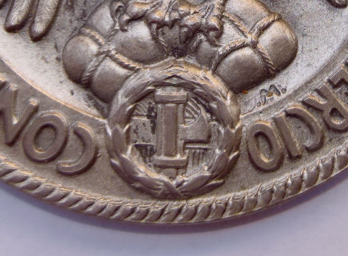 GREAT NOT-PORTABLE FASCIST MEDALLION IN 800 SILVER WITH BOX (ITALY WW2 ...
