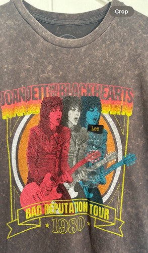 NWT Joan Jet & Blackhearts Bad Reputation Tour T-shirt Lee Brand Size ...