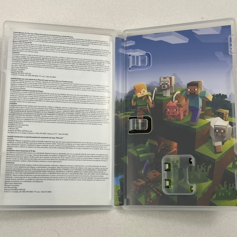 Minecraft CASE ONLY NO GAME Nintendo Switch Empty Replacement Box Art ...