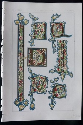 Tymms - Art of Illuminating 1866 Print. A. D. 1400-1500 84 | eBay