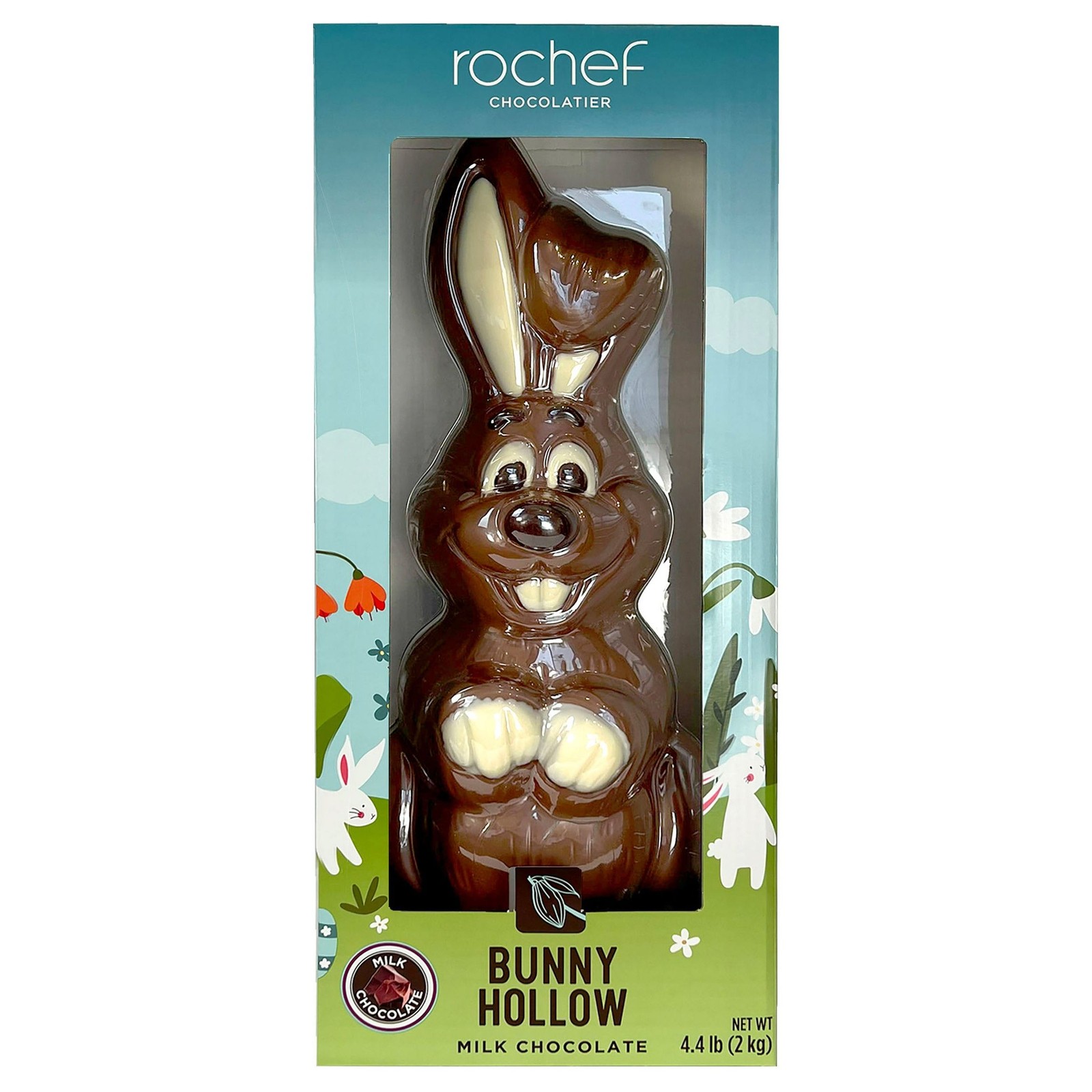 Rochef Chocolatier Large Milk Chocolate Easter Bunny, 2 ft Tall, 4.4 ...