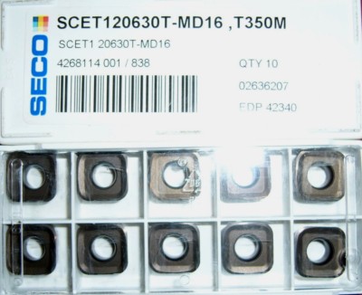 Seco Turning Inserts SCET120630T-MD16, T350M Indexable Inserts ***New ...