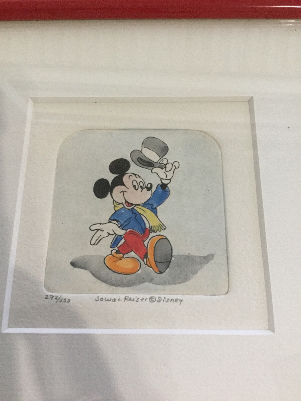 Mickey Mouse Etching Artwork Sowa & Reiser #D/500 Hand Painted | eBay