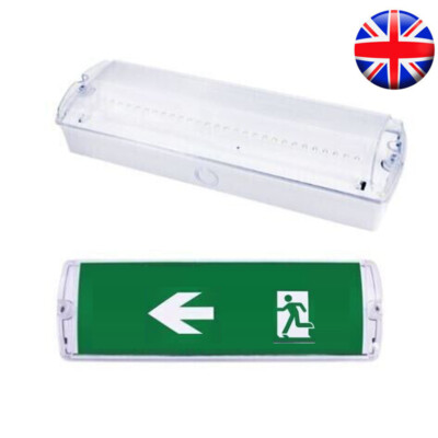 LED EMERGENCY LIGHT BULKHEAD EXIT SIGN MAINTAINED OR NON MAINTAINED ...