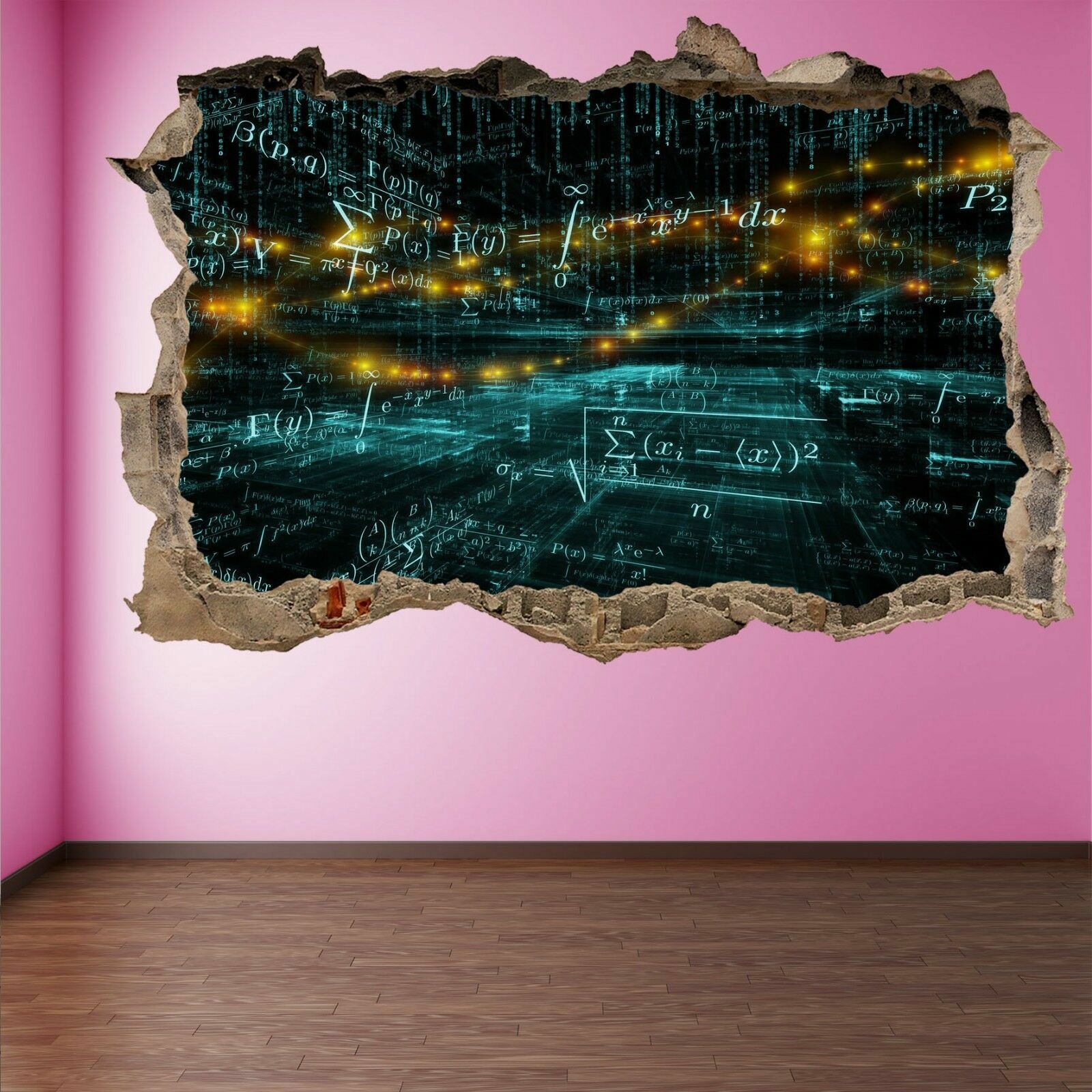 Math Formulas 3D Wall Art Sticker Mural Decal Mathematics School Decor ...