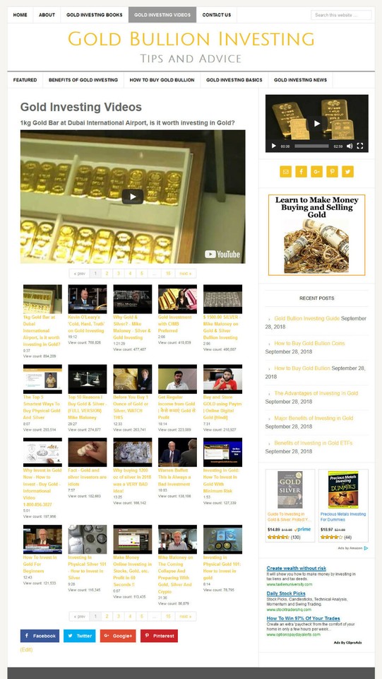 *GOLD INVESTING * affiliate website business for sale w/ AUTO UPDATING ...