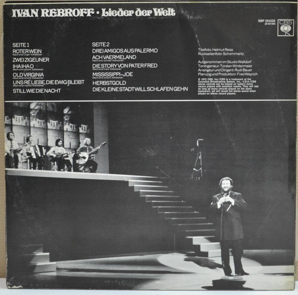 Ivan Rebroff, Lieder Der Welt, LP Record 5a, SBP 234235, Pop, Folk ...