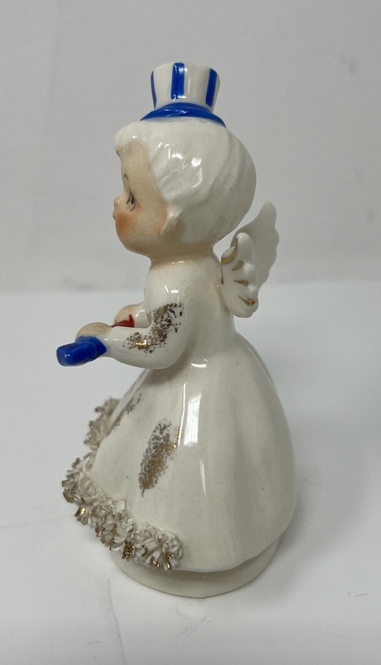 Vintage 1957 Norcrest Angel of the Month Figurine July Girl Firecracker ...