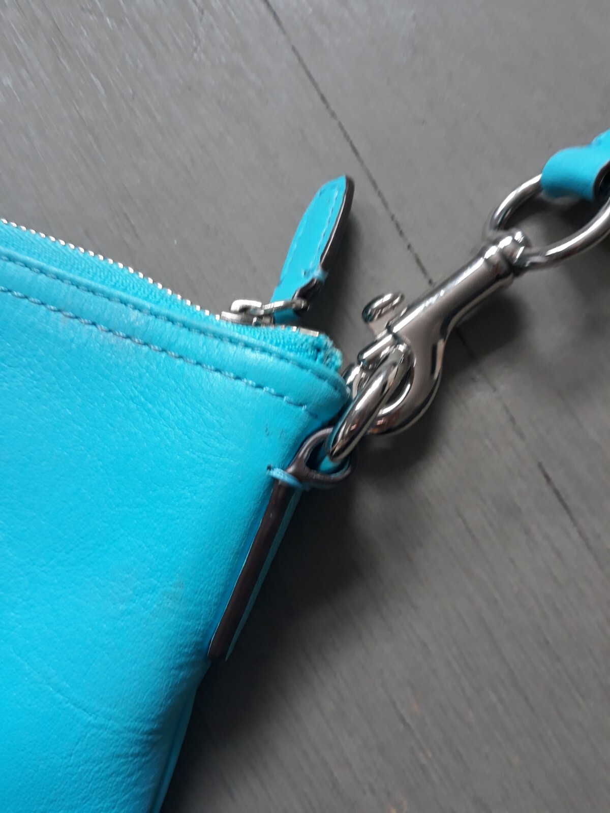 Coach 47989 Tourmaline Turquoise Teal Blue Leather Swingpack Shoulder ...