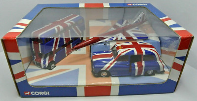 Corgi CC99184 Harrods Union Jack Three Piece Set - Bus, Taxi & Concorde ...