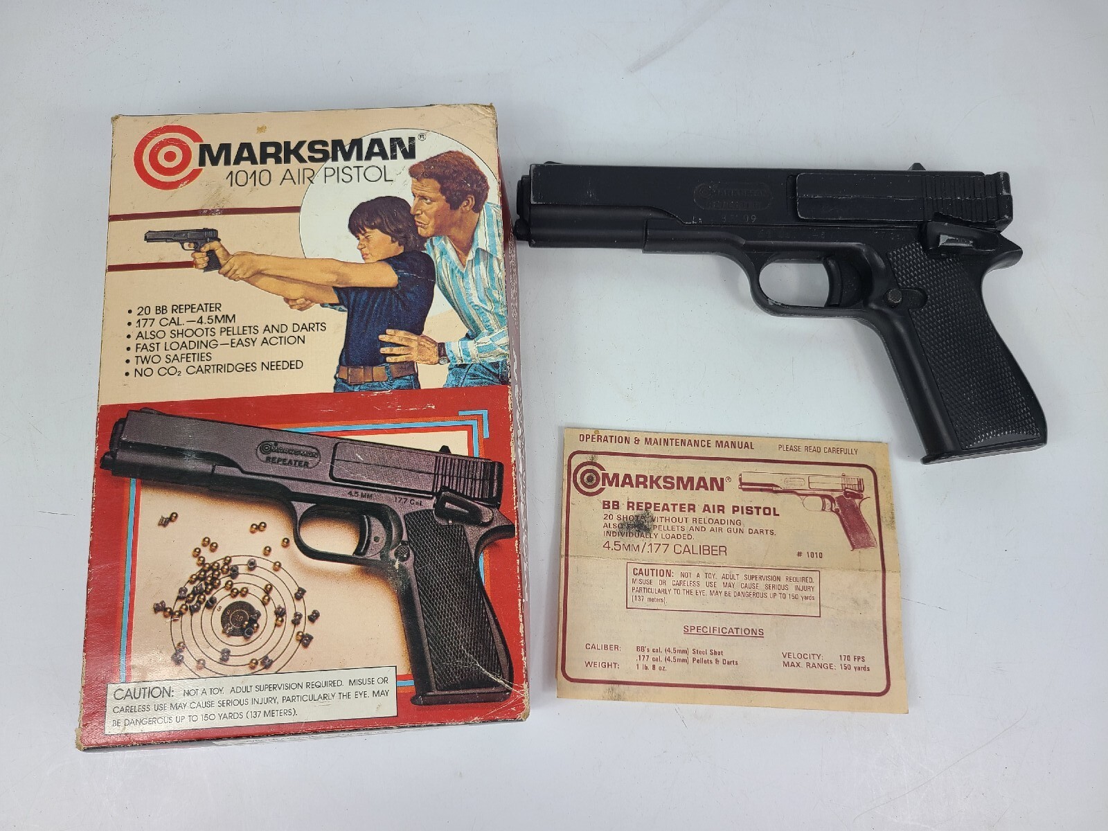 Vintage 1972 Marksman 1010 Air Pistol 20 BB Repeater for sale online | eBay
