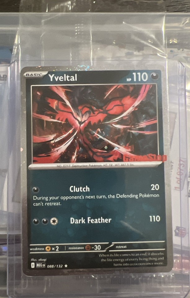 SEALED Yveltal 088/132 Reverse Holo Mega Evolution Pokemon GAMESTOP ...