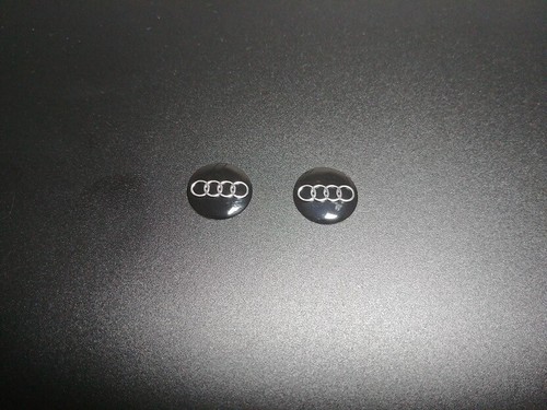 2X 14 MM EMBLEMS (LOGO) FOR AUDI - KEY FOB REPLACEMENT DECAL / STICKER ...