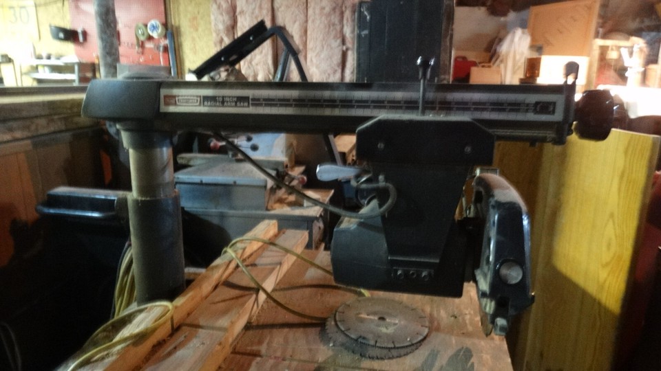 Craftsman Electronic 10” Radial Arm Saw With Cabinet And Blades | eBay