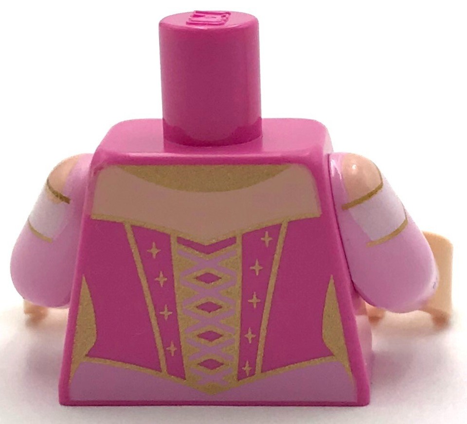 Lego New Minifigure Dark Pink Torso Female Corset Bright Pink White ...