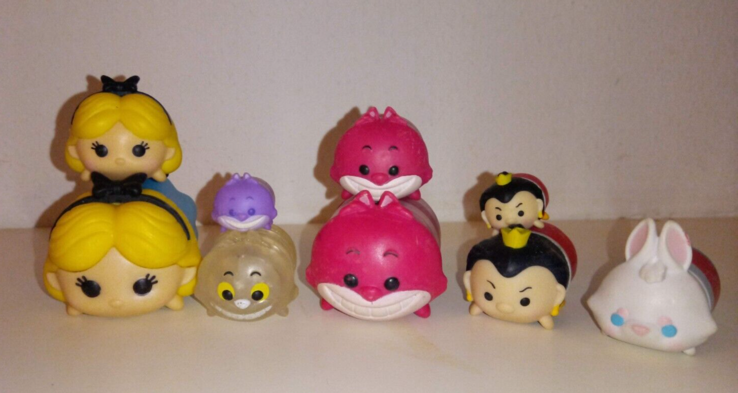 Disney Tsum Tsum Alice In Wonderland Chesire Queen Rabbit Vinyl Figures ...