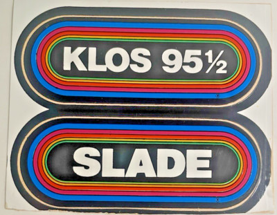 VINTAGE PAIR OF KLOS 95.5 RADIO STATION BUMPER STICKER DECAL SLADE | eBay