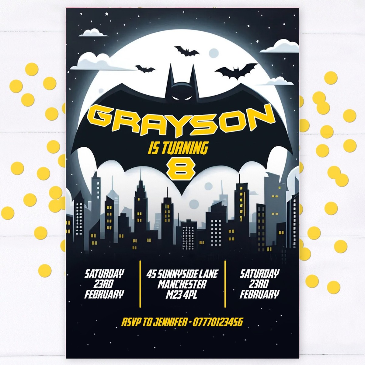 Batman Invitation Templates