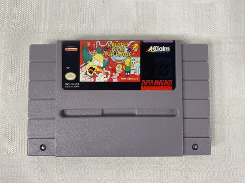 Krusty's Super Fun House Super Nintendo SNES Tested Cart Only Very Good ...