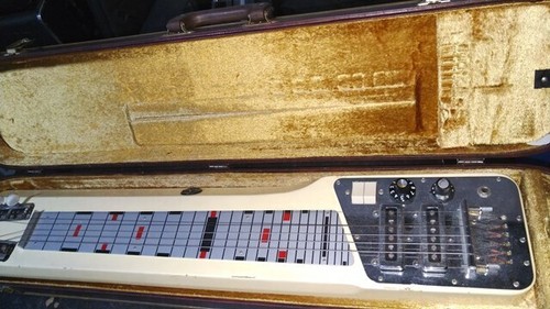 TEISCO Steel Guitar 6 String Electric Hawaiian Guitar Japan with Case ...