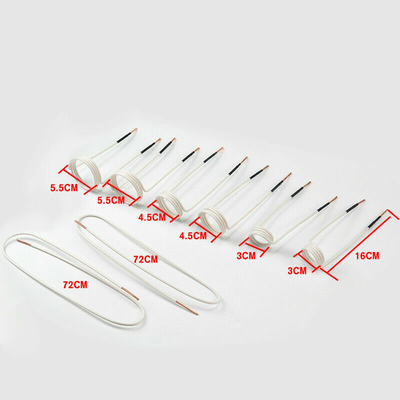1100W Ductor Hand Held Magnetic Induction Heater Kit Flameless Heat 8 ...