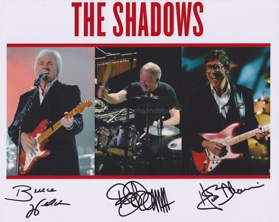 The Shadows Hand Signed 8x10 Photo Autograph The Final Tour Hank Marvin ...